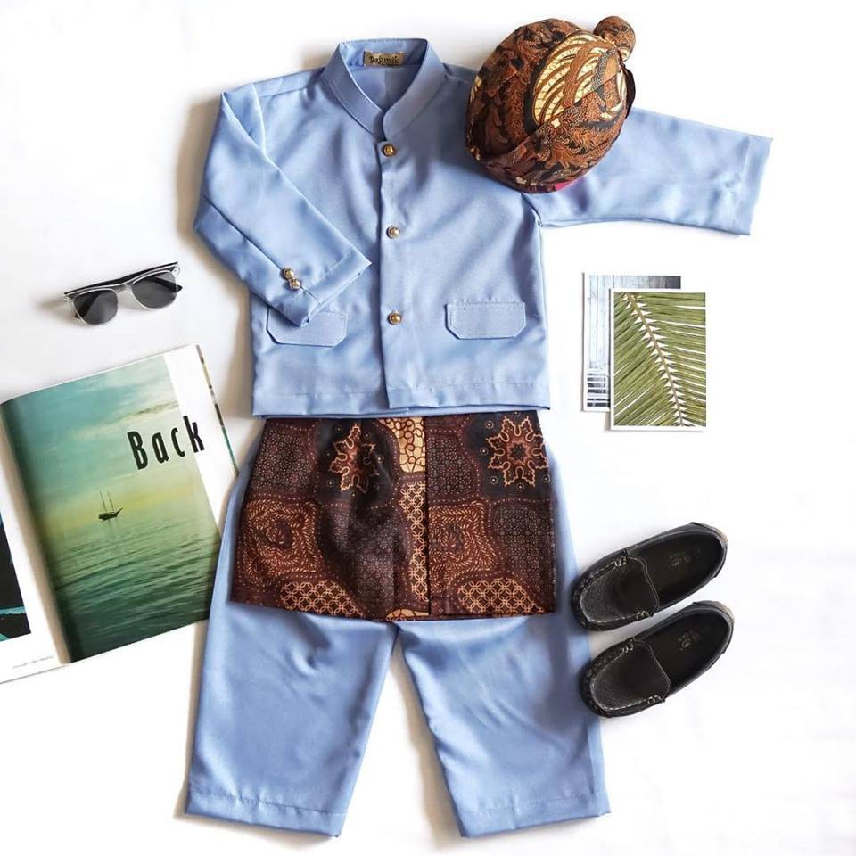 Jual BESKAP BAJU ADAT JAWA MODEL BASOFI ANAK WARNA SILVER USIA 0-3 ...