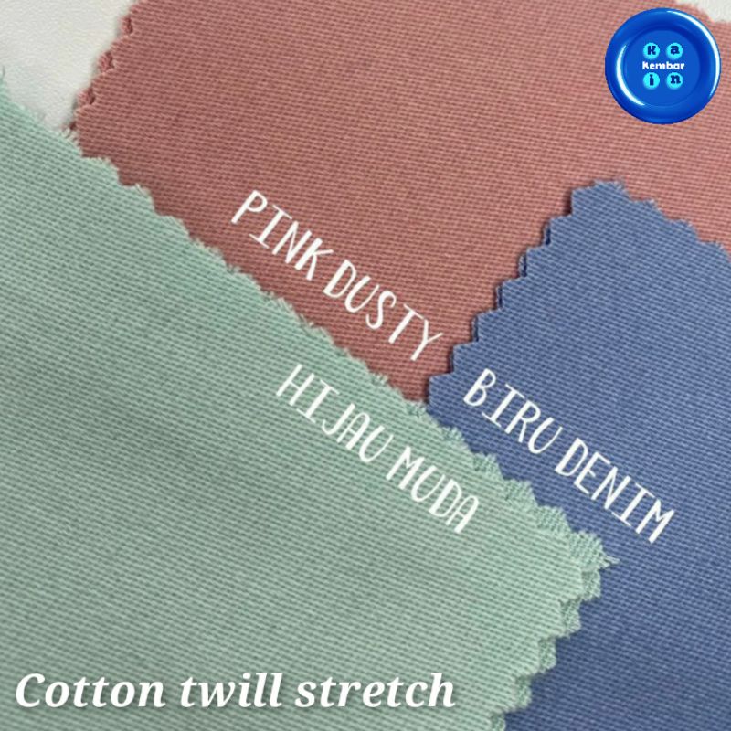 Jual Kain Cotton Twill Stretch 1 meter | Shopee Indonesia