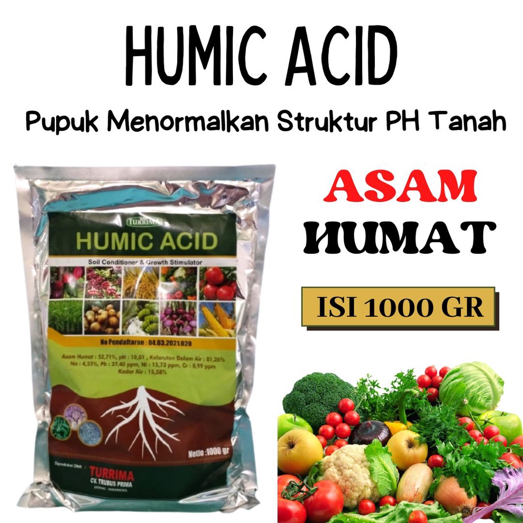 Jual Asam Humat 1 kg, Asam Humat Humic Acid AH-MAT Penyubur Tanah, Pupuk Asam Humat | Shopee ...