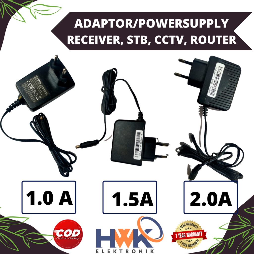 Jual Adaptor universal 1A 1.5A 2A 12Volt untuk receiver set top box ...