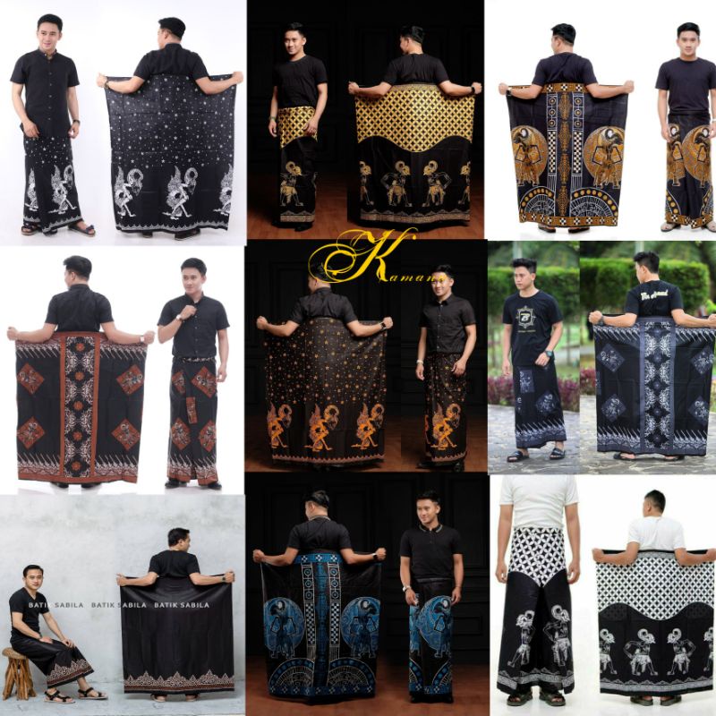 Jual SARUNG BATIK MOTIF WAYANG PANDAWA / SARUNG KANG SANTRI MODERN ...