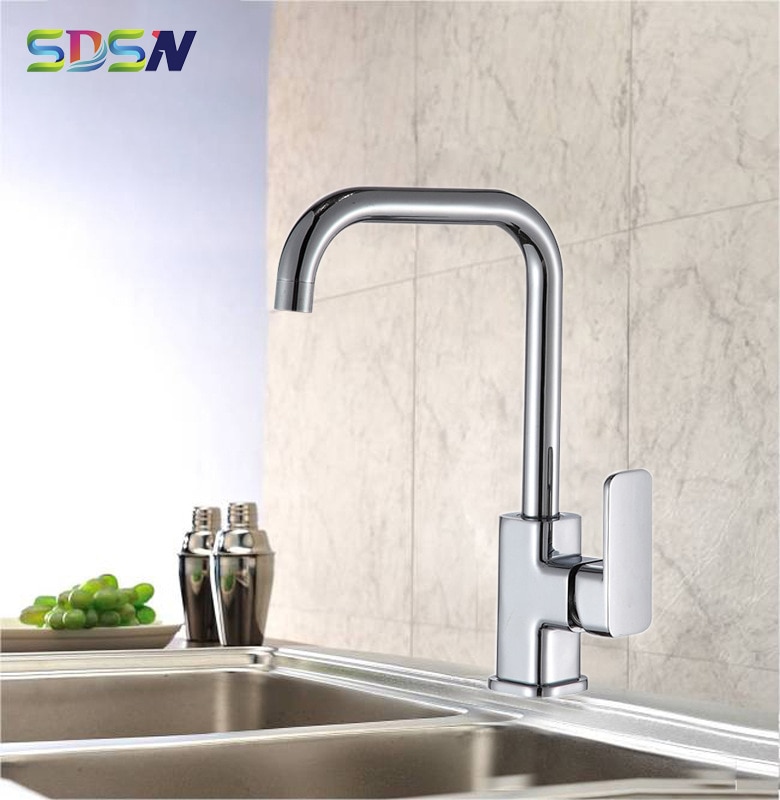 Jual Square Kitchen Faucet SDSN Single Lever Hot Cold Kitchen Faucet ...