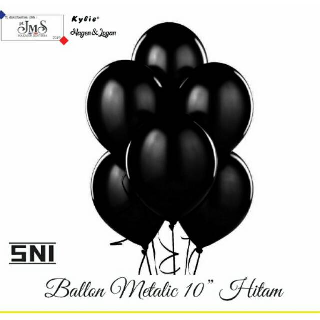 Jual Balon Metalic 10" Hitam (1pak isi 100pcs) | Shopee Indonesia