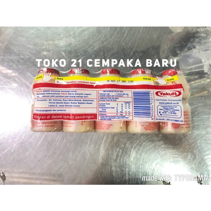 Jual TRADISIONALMINUMAN- YAKULT KECIL MINUMAN 1 PACK ISI 5 BOTOL | SUSU ...