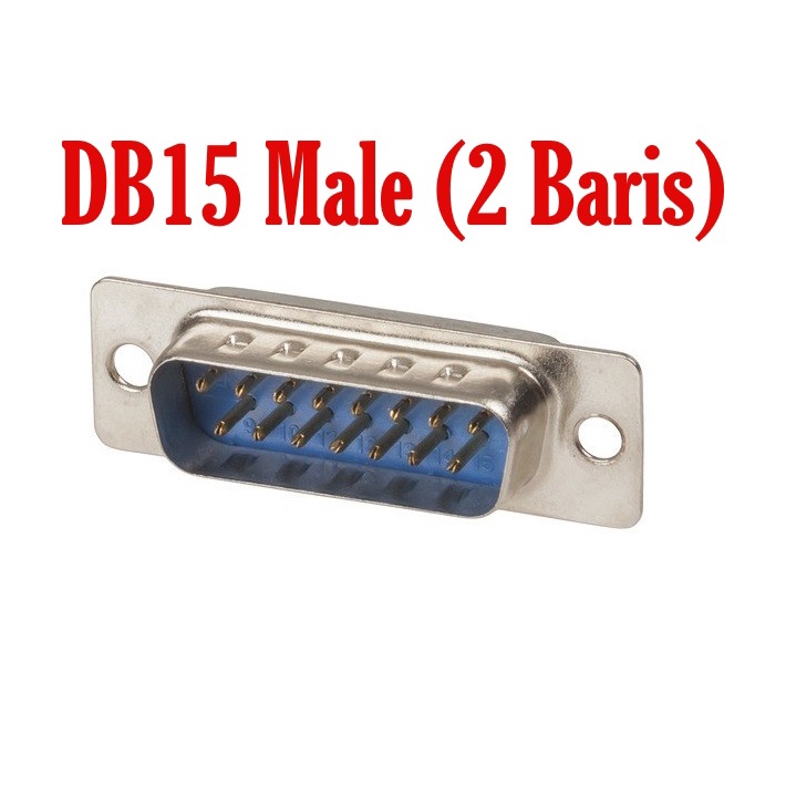 Jual 5Pcs konektor db15 male 2 baris kabel db 15 cable soket socket | Shopee Indonesia