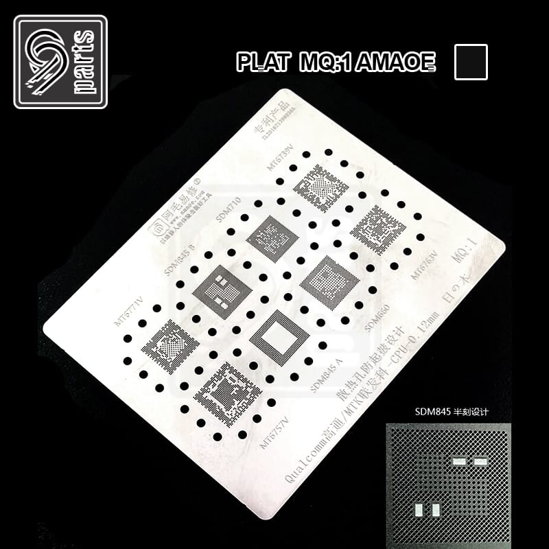 Jual Plat Cpu Amaoe MQ1 MQ 1 Original Cetakan BGA IC / Cetakan Ic MQ:1 Mtk Cpu Qualcom Amaoe ...