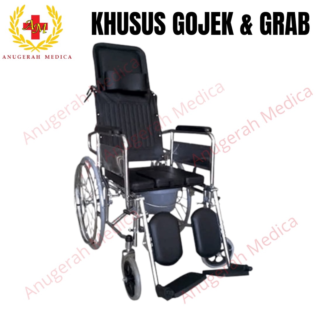 Jual INSTANT DELIVERY Kursi Roda BAB+Rebahan+Selonjoran Kursi Roda 3 in ...