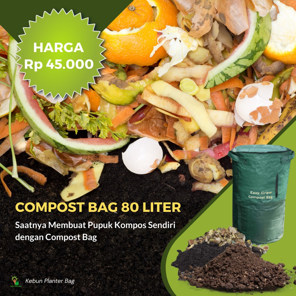 Jual Compost Bag 80 Liter Easy Grow Tas Daur Ulang Sampah Komposter ...