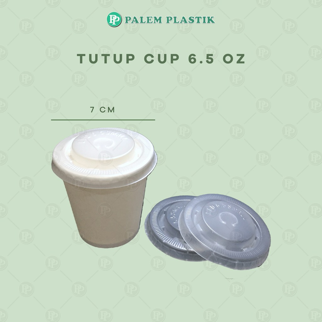 Jual Tutup cup Gelas Kertas BENING / Transparan 6.5 Oz (Isi 50 Pcs ...