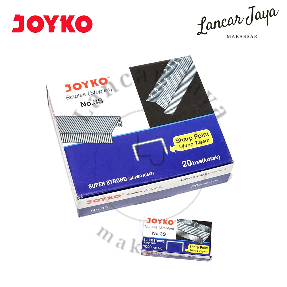Jual [ 1 PACK / 20 BOX ] Isi Stapler Refill Stapler Staples Joyko No ...
