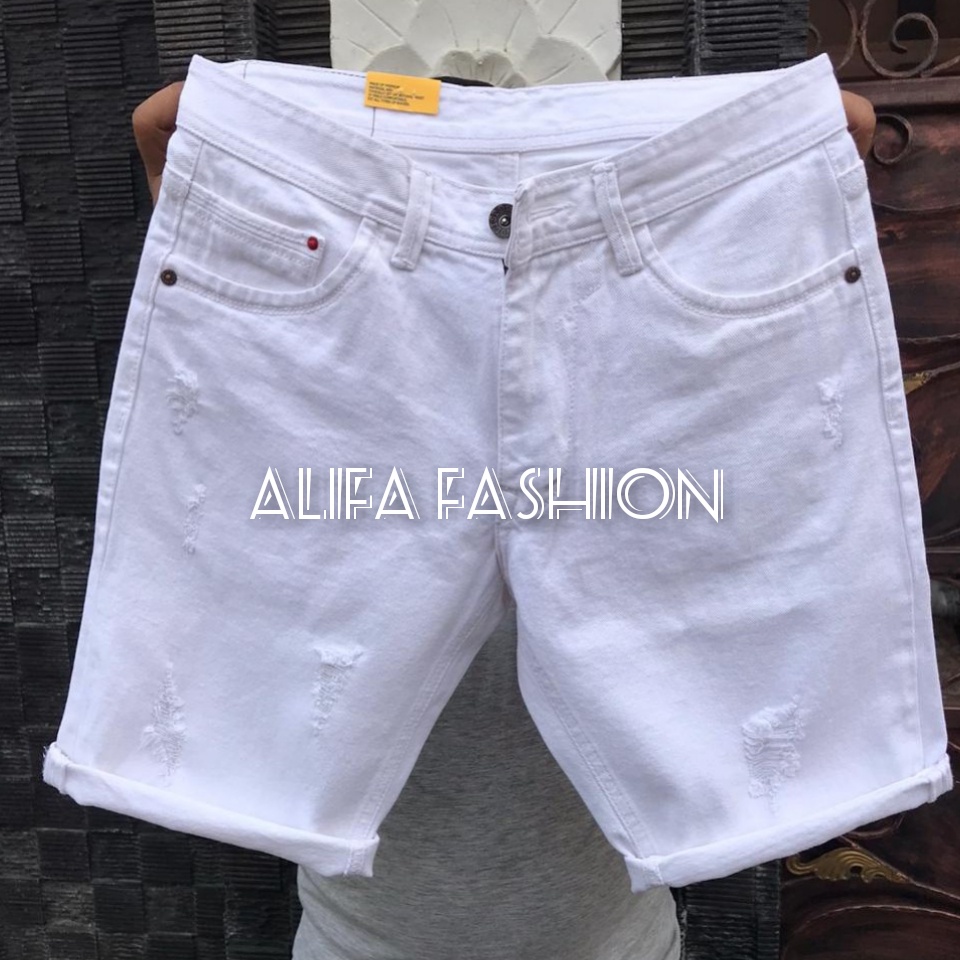 Jual Celana jeans Putih / Celana Pendek Putih Pria Celana Pendek Putih ...