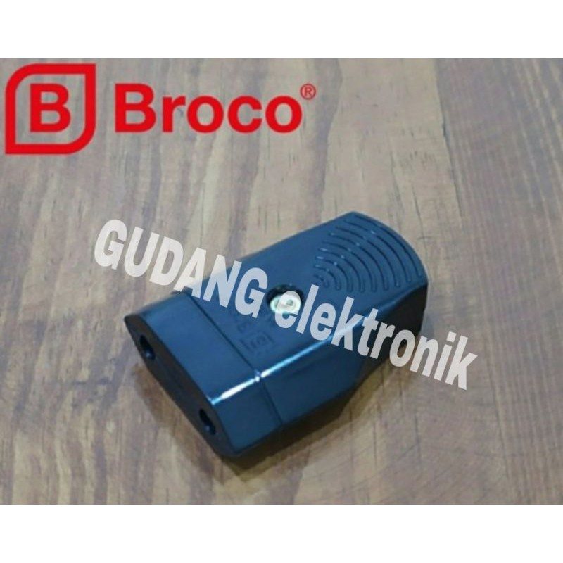 Jual CONTRA STEKER GEPENG HITAM BROCO344LN/COLOKAN LISTRIK/JAK LISTRKK ...