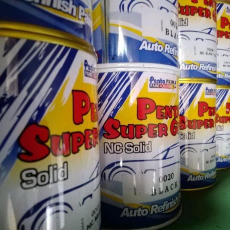 Jual PENTA SUPER GLOSS Cat Duco SOLID NC 200ml Mobil, Motor,Sepeda Dico BLACK DOFF WHITE SILVER ...