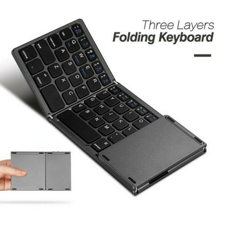 Jual Kirim Langsung Foldable Wireless bluetooth Keyboard 3 Layers with ...