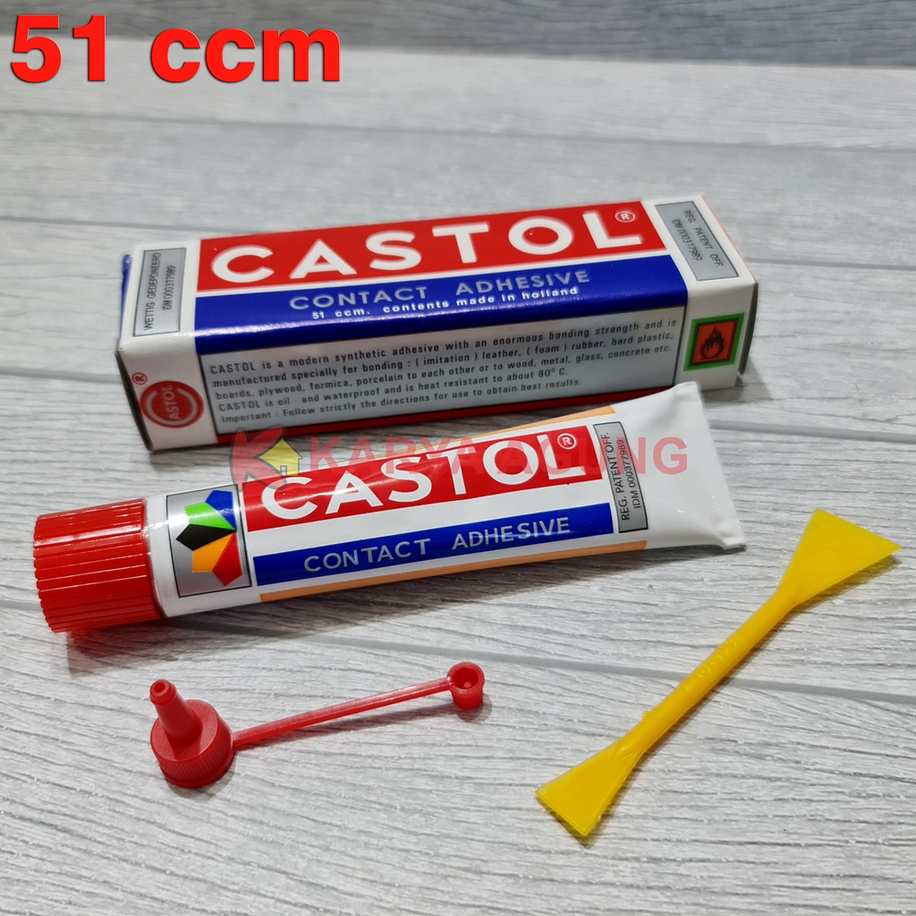 Jual Lem CASTOL Contact Adhesive 51cc Tube Besar / Lem Kuning Serbaguna ...