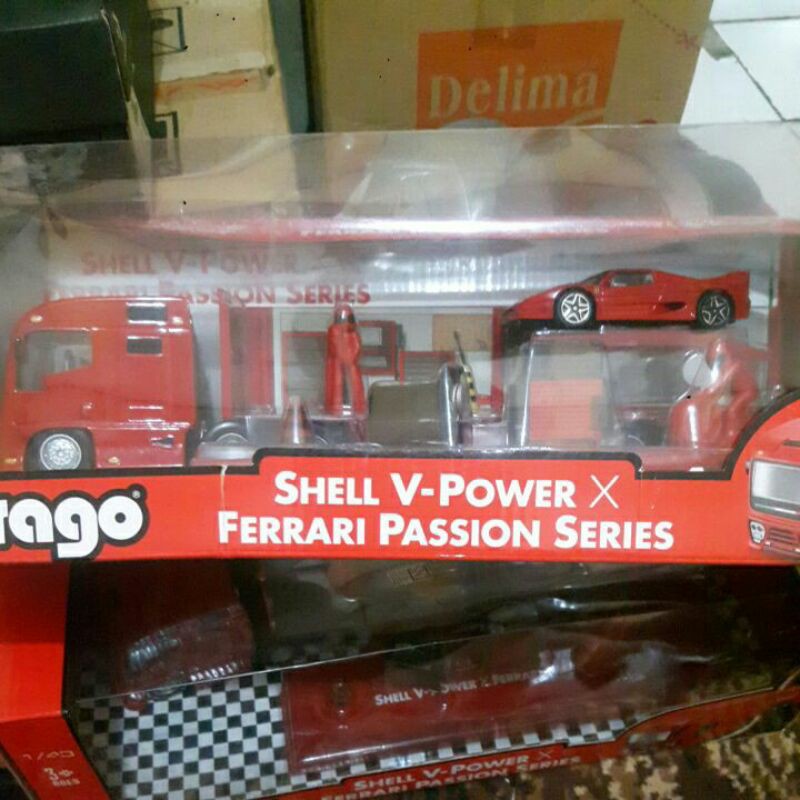 Jual Burago Shell Ferrari Hauler & Ferrari F50 1:18 & 1:32 | Shopee ...
