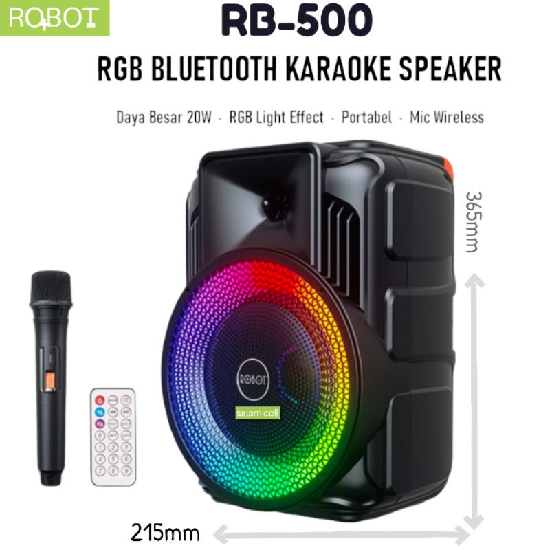 Jual Speaker Bluetoth Karaoke ROBOT RB500 Murah Kwalitas Mewah Original Garansi Resmi | Shopee ...