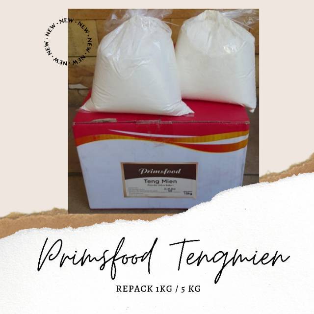 Jual Primsfood tepung Teng Mien / Tang mien / tangmien repack 1 KG ...