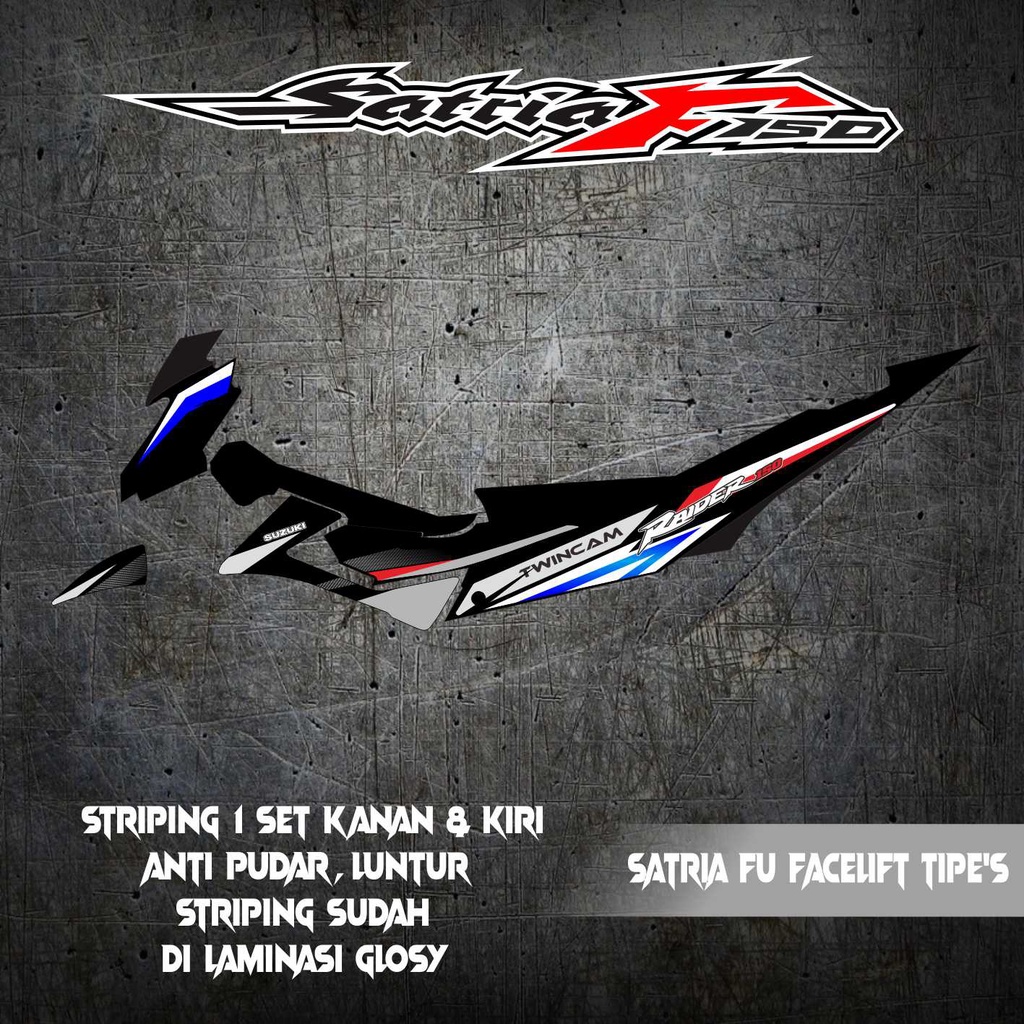 Jual STRIPING VARIASI SATRIA FU FACELIFT TIPE ES THAILAND | Shopee ...