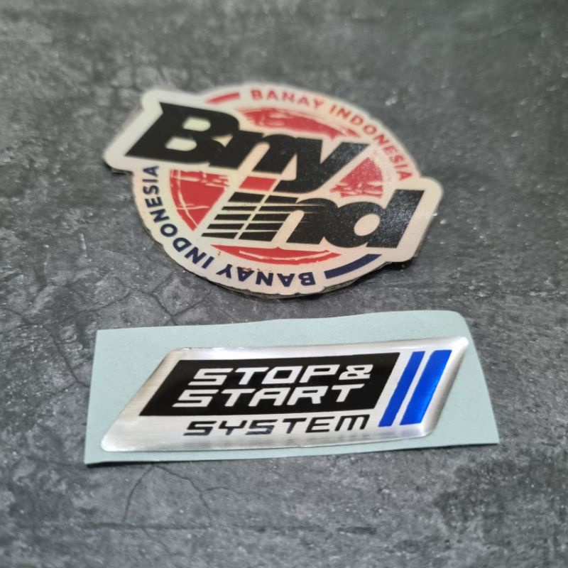 Jual STICKER STIKER EMBLEM STOP & START SYSTEM | Shopee Indonesia