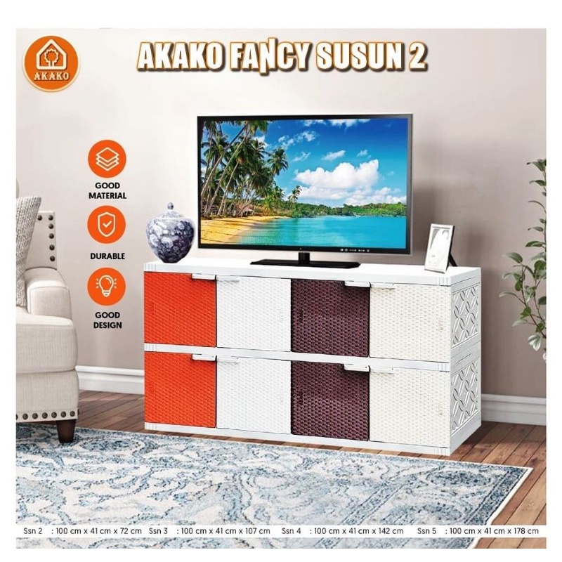 Jual Akako Lemari Plastik Rotan FANCY 2 SUSUN FANCY 3 SUSUN FANCY 4 ...