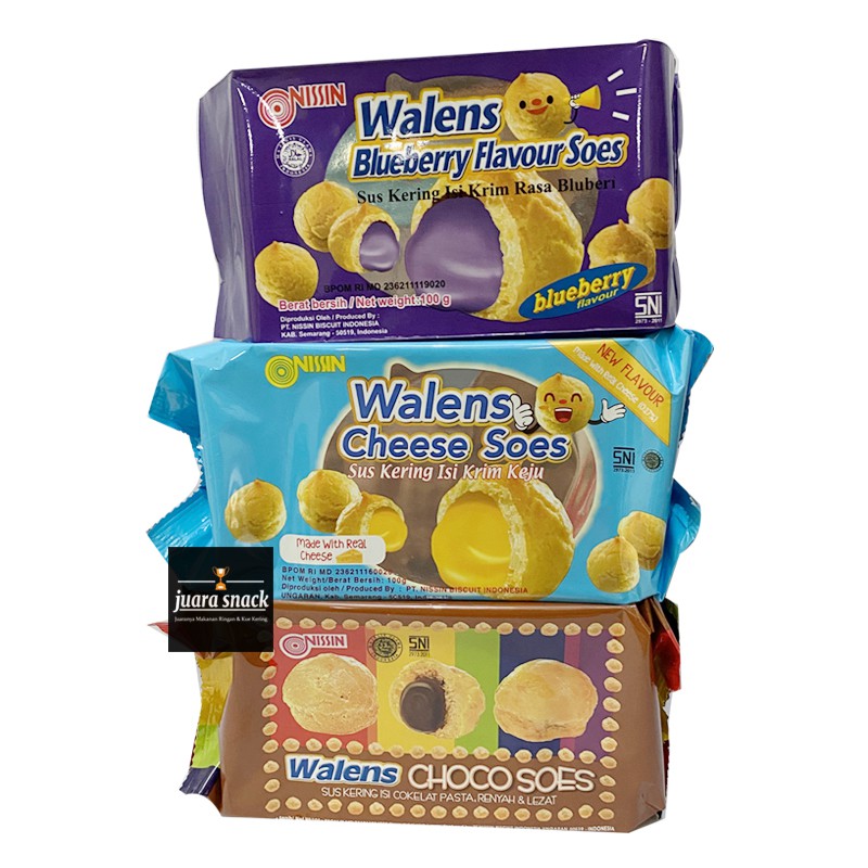 Jual Juara Snack - Sus Kering Isi Walens Nissin 100gr (Cokelat/Keju ...