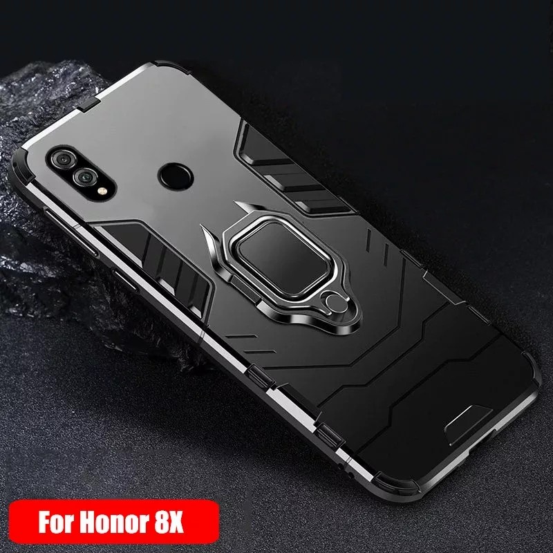 Jual CASE HUAWEI HONOR 8X HYBRID 2IN1 RUGGED ARMOR IRING STANDING CASE ...