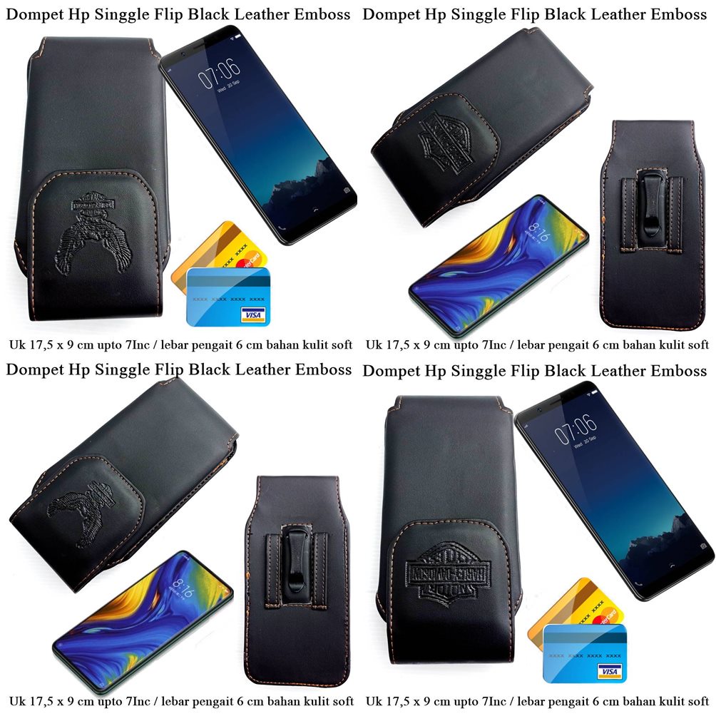 Jual Case Hp Dompet Magnet Black Flip New Big Size Emboss | Shopee ...