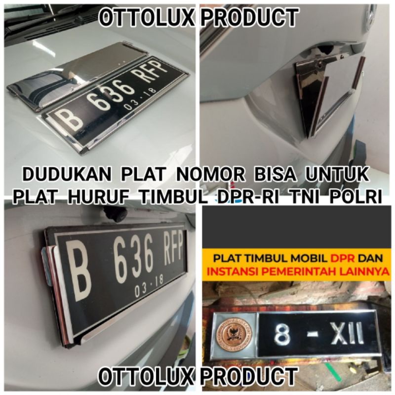 Jual DUDUKAN PLAT NOMOR MOBIL BISA UNTUK PLAT DINAS HURUF TIMBUL DAN ...