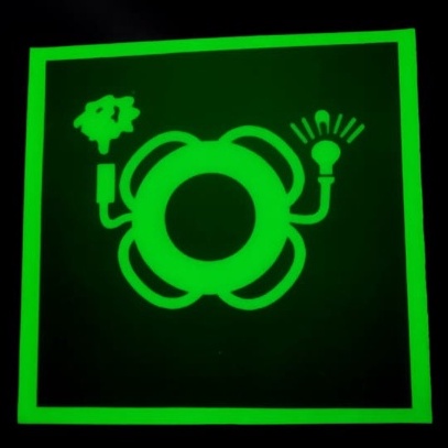 Jual Sticker Safety WithOut Text Lifebuoy With Light & Smoke / Sticker ...