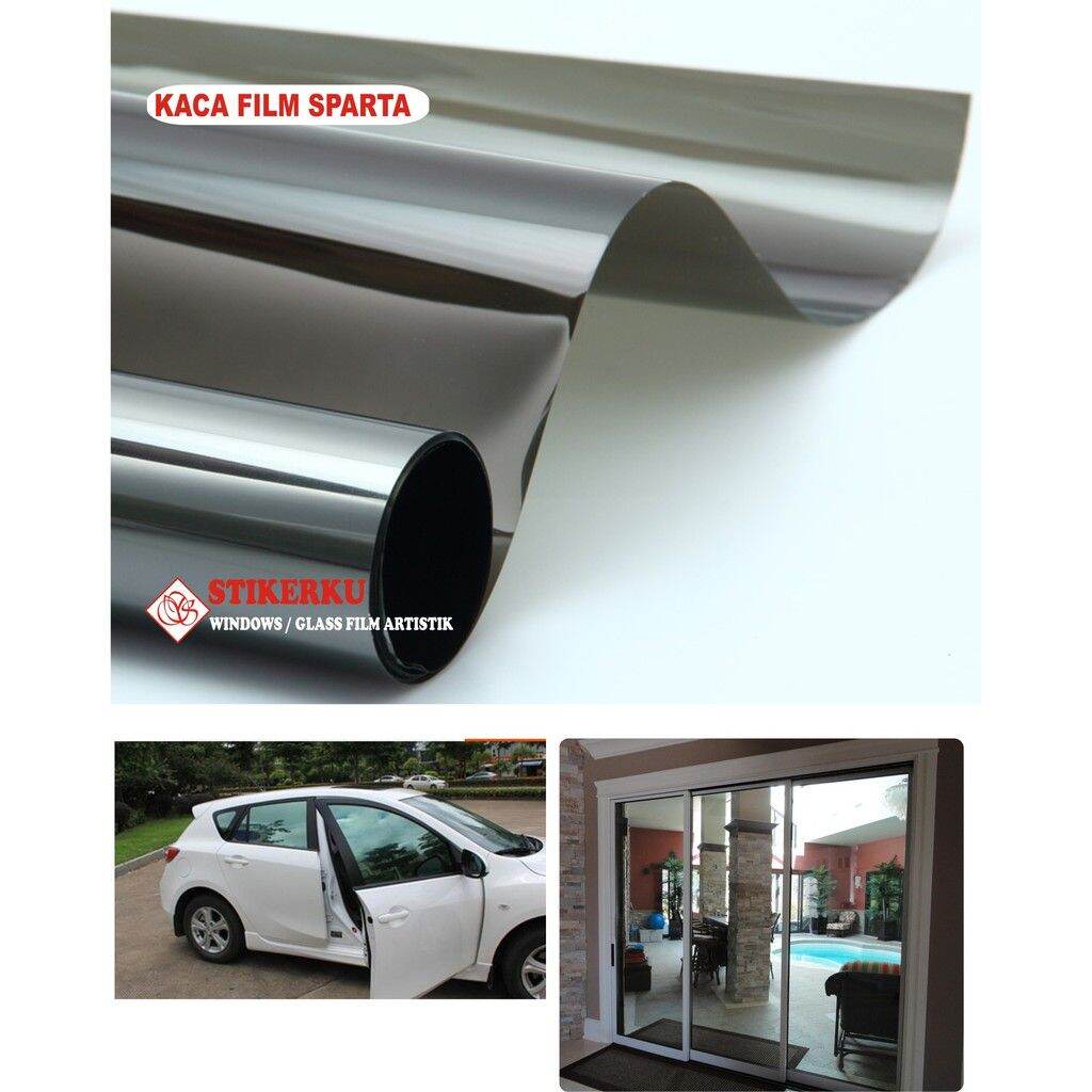 Jual Stiker Kaca Cermin One Way Silver Pelapis Kaca Anti Panas Kaca ...