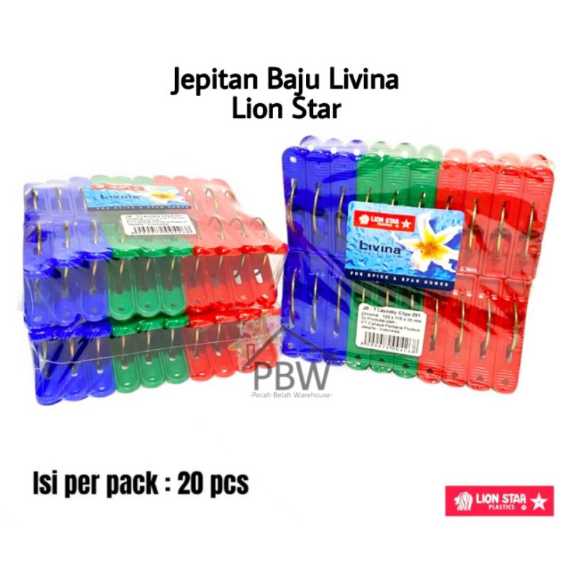 Jual Jepitan Baju Lionstar JB-1 / Jepitan Jemuran / Laundry Clips | Shopee Indonesia