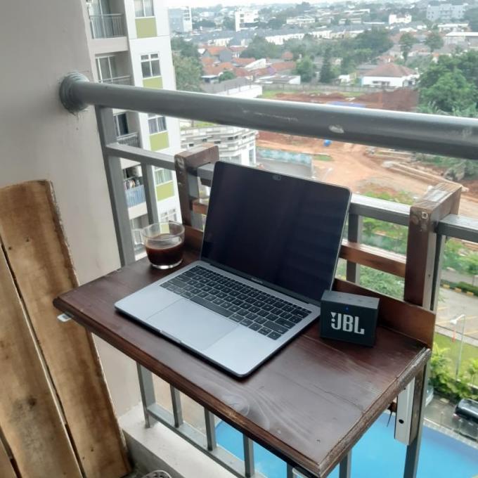 Jual meja balkon meja laptop balkon meja santai balkon | Shopee Indonesia
