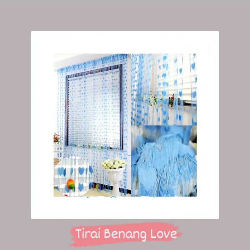 Jual Tirai Benang Love Merk Baichuan Tirai Pintu Dan Jendela Benang ...