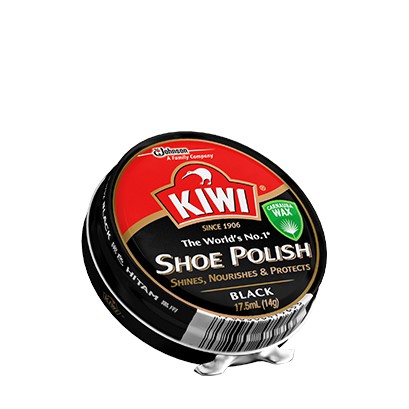 Jual Kiwi Shoe Polish Black 17.5ml Semir Sepatu Hitam coklat | Shopee Indonesia