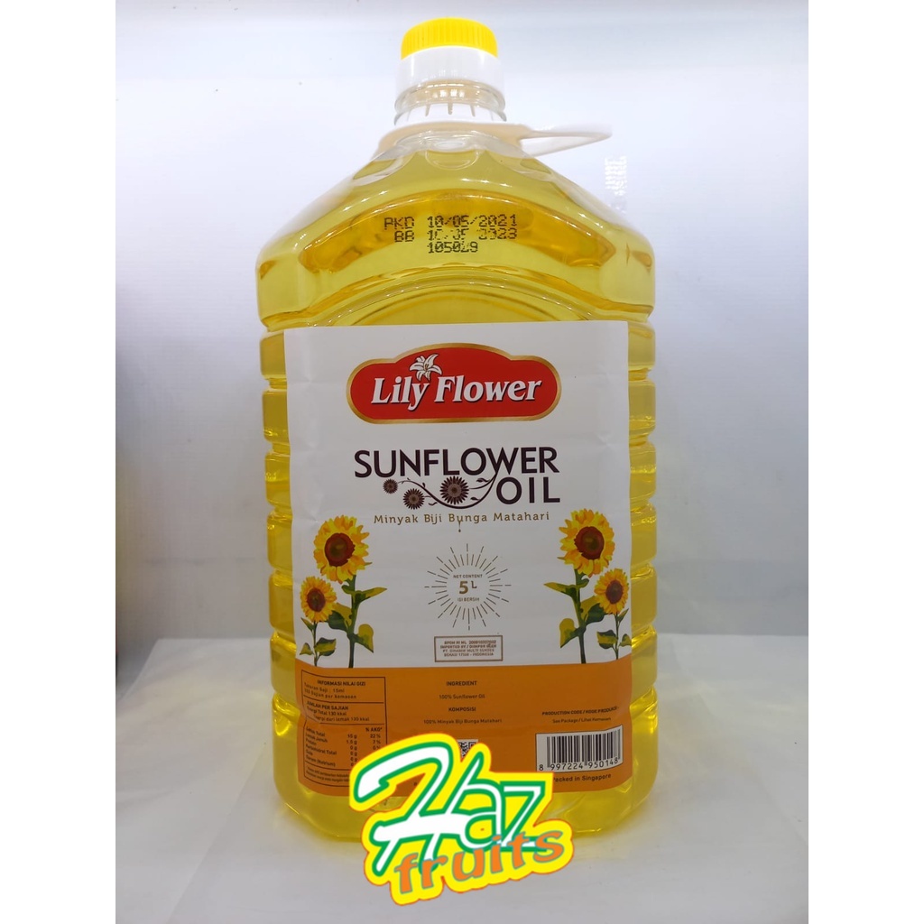 Jual Lily Flower Sunflower Oil l Minyak Bunga matahari 5 Liter | Shopee ...