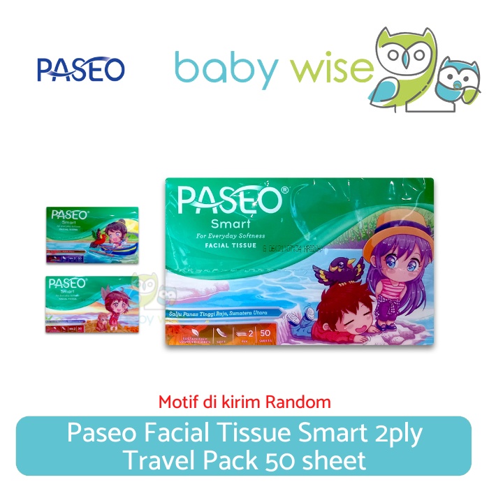 Jual Paseo Facial Tissue Smart 2ply Travel Pack 50 sheet | Shopee Indonesia