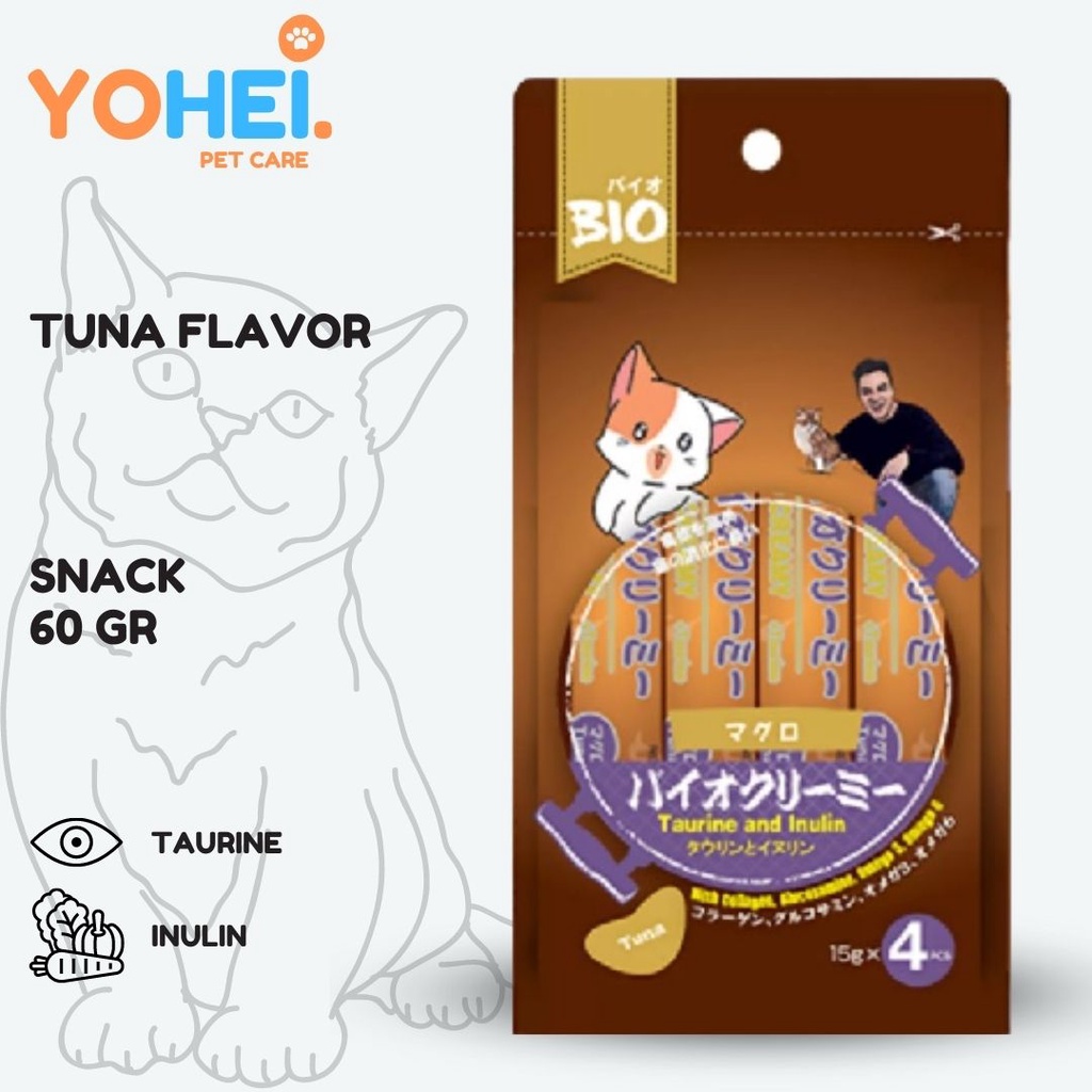 Jual BIO Creamy Treats Cat Snack Tuna 60gr | Shopee Indonesia