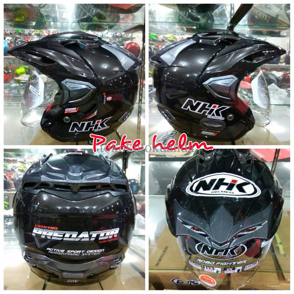 Jual HELM NHK HALF FACE NHK CRYPTON NHK DOUBLE VISOR | Shopee Indonesia