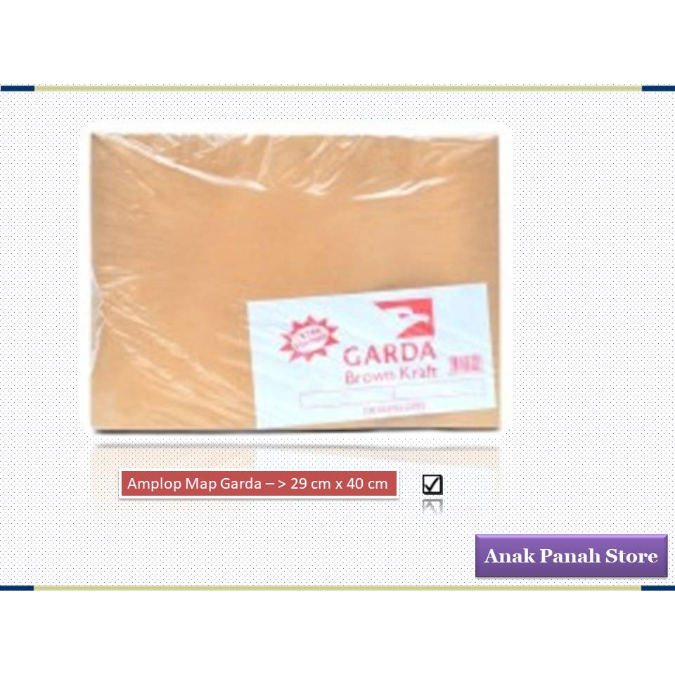 Jual Amplop Coklat Ukuran Map ( Isi 100 lembar ) Merk Garda | Shopee ...