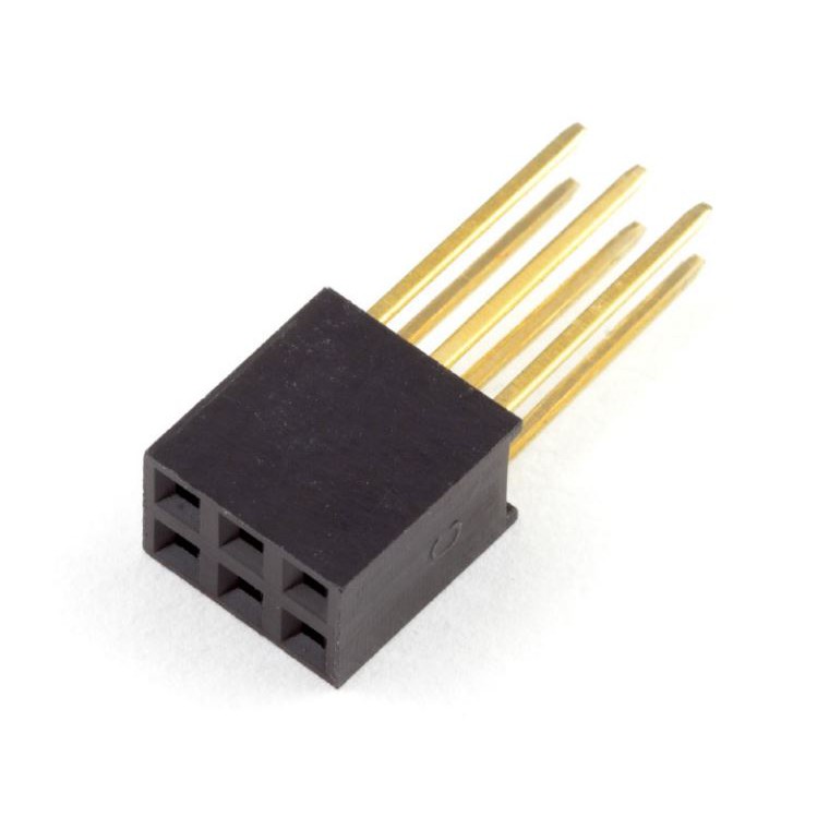 Jual Pin Head Female Long 2X3 6 Pin 6p 2x3p 2 X 3 P Stackable Arduino ...