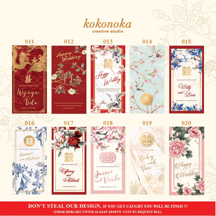 Jual SERIES B , NEW 2020 CUSTOM ANGPAO WEDDING SANGJIT | Shopee Indonesia