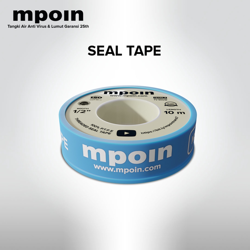 Jual SEAL TAPE MPOIN 1/2 INCH 10 METER| SELOTIPE SILTIP 1/2 INCH ...