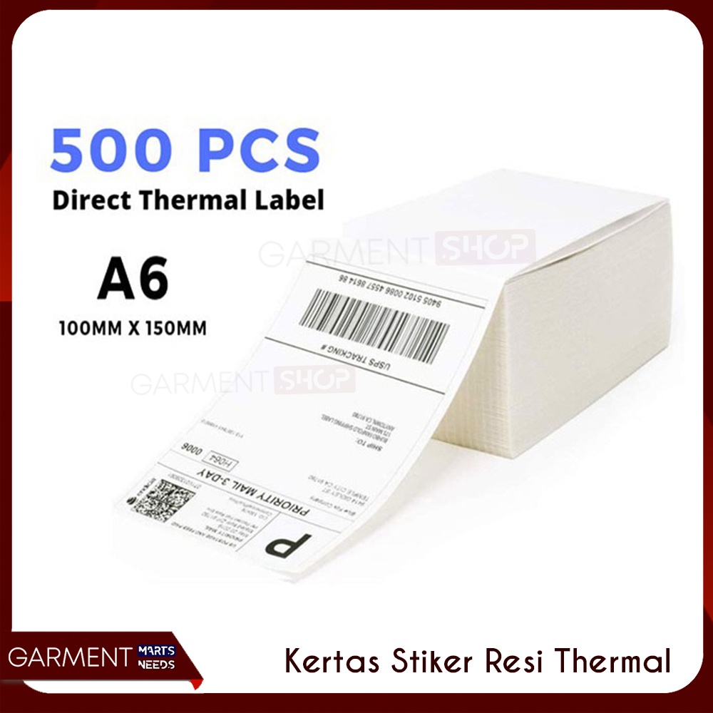 Jual Kertas Label Print Resi JOB Thermal Stiker Tempel 100x150 mm Isi 500 pcs | Shopee Indonesia