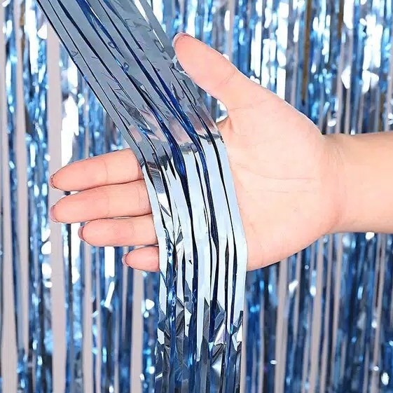 Jual Tirai Rumbai Tirai Foil Backdrop Warna Warni Tirai Ulang Tahun ...