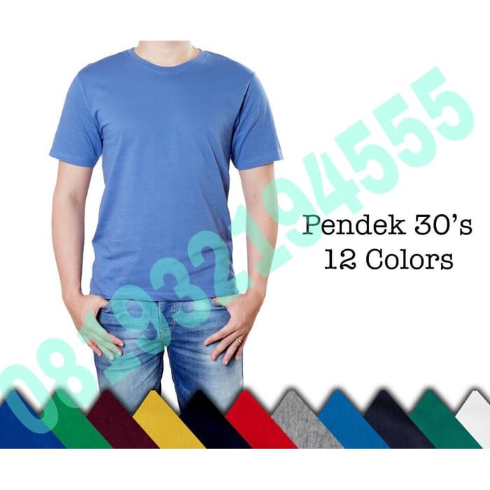 Jual Kaos Polos Cotton Combed 30S Lokal Made In Indonesia | Shopee ...