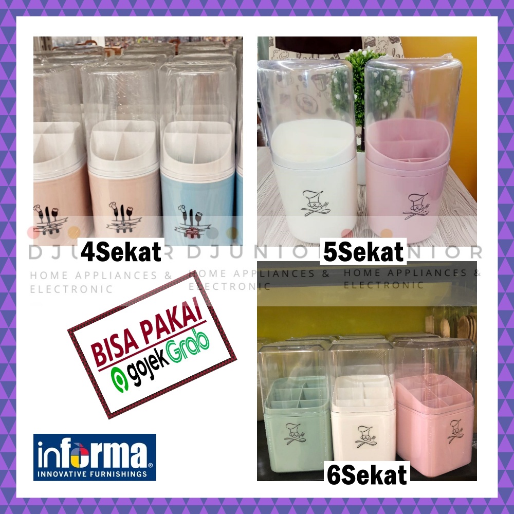 Jual INFORMA - TEMPAT SENDOK GARPU PERALATAN MAKAN / WADAH SENDOK GARPU ...