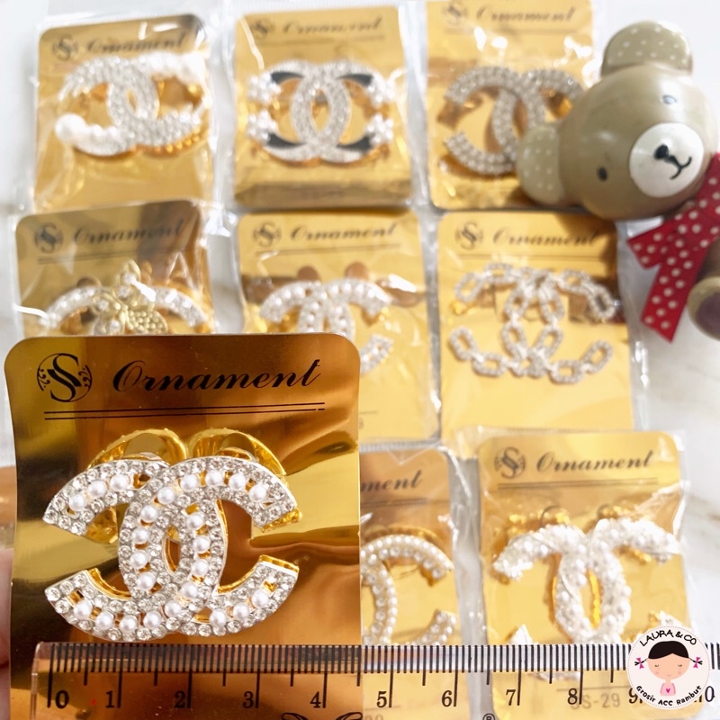 Jual ECER PIN BROS HIJAB JILBAB FASHION HURUF ABJAD BESAR MATA 1PC ...