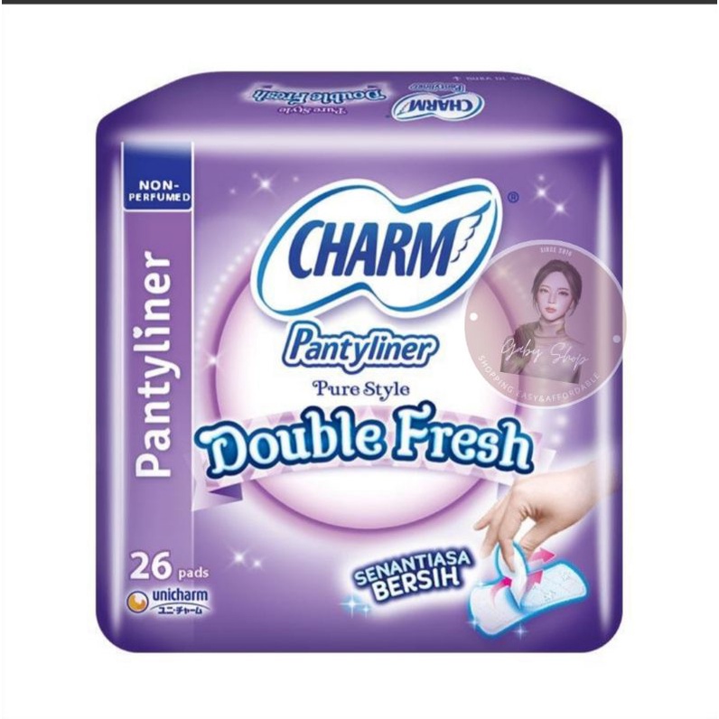 Jual CHARM PANTYLINER PURE STYLE/COOLING FRESH/NON PERFUMED | Shopee ...