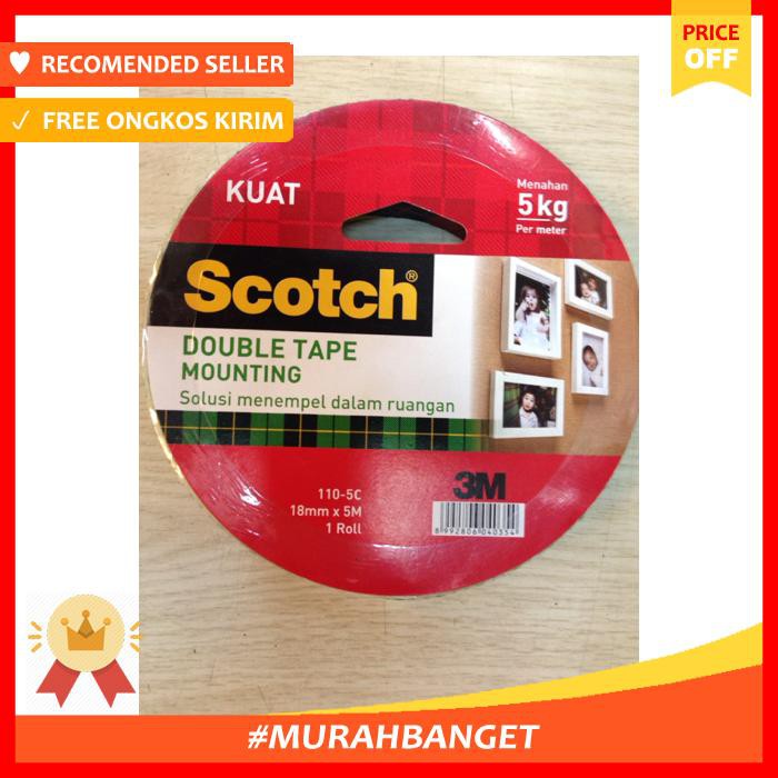 Jual Double Tape Scotch 3M Mounting Tape 18 Mm X 5M - Pengikat ...